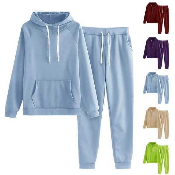 Wlynlyn Sweatsuits for Women 2 Piece Outfits Long Sleeve Hoodies ...