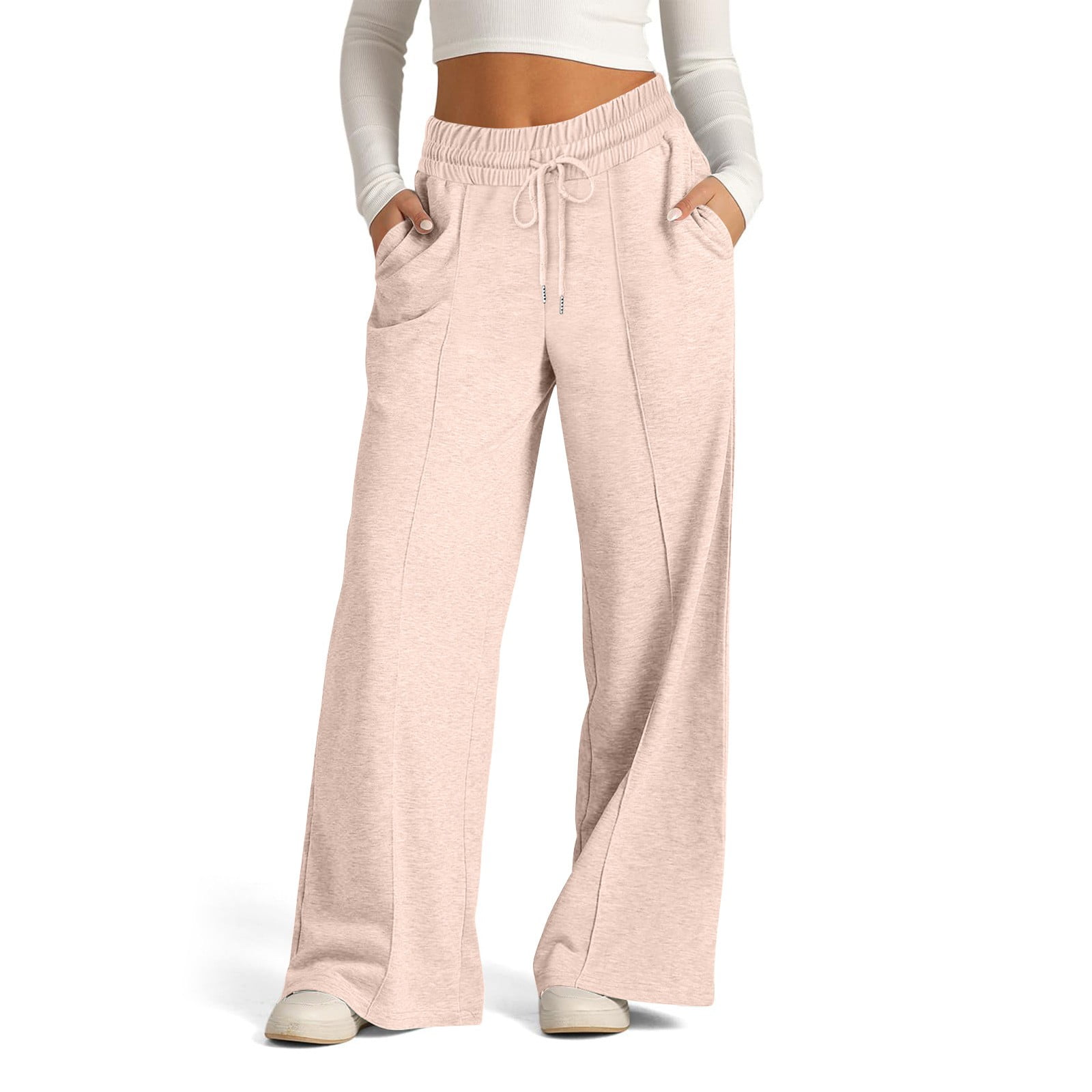 Wlynlyn Wide Leg Sweatpants for Women 2024 Trendy High Waisted Casual ...