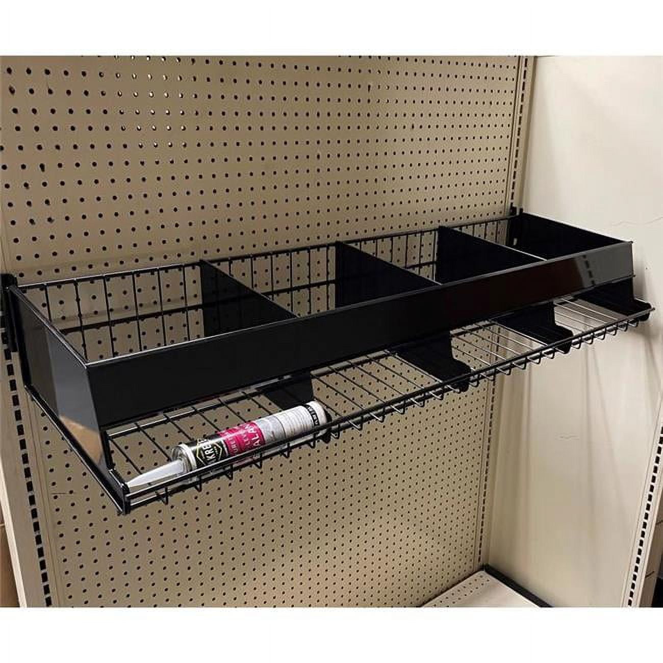 WM Display Group Black Metal Storage Shelving Caulk Bin Shelf, Model ...