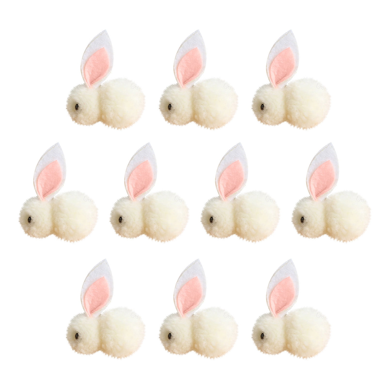Wmkox8yii 10Pcs Easter Mini Plush Rabbit Small Soft Bunny Dolls Stuffed ...