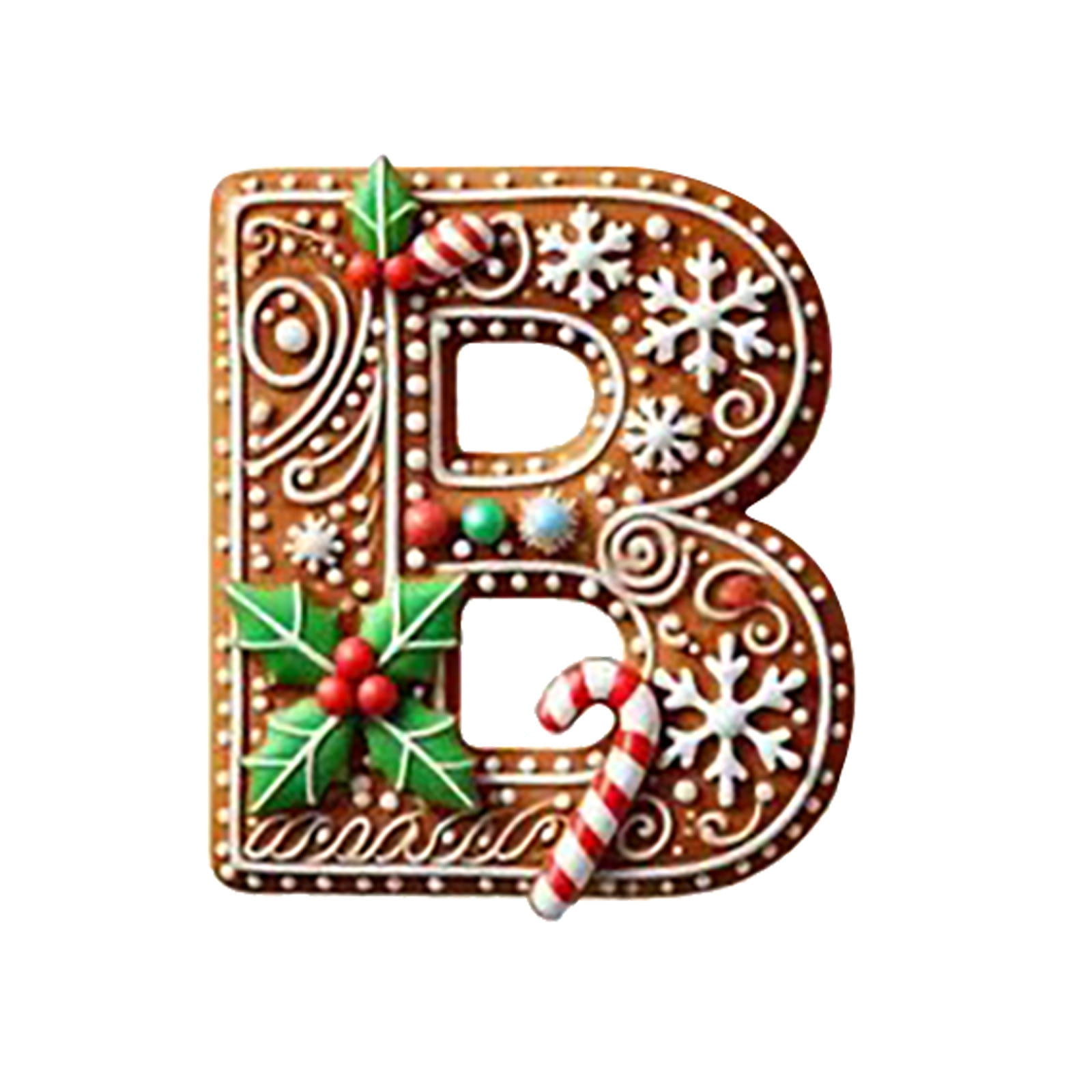 Wmkox8yii 26 Gingerbread Alphabet Ornaments for Christmas Tree Candy ...