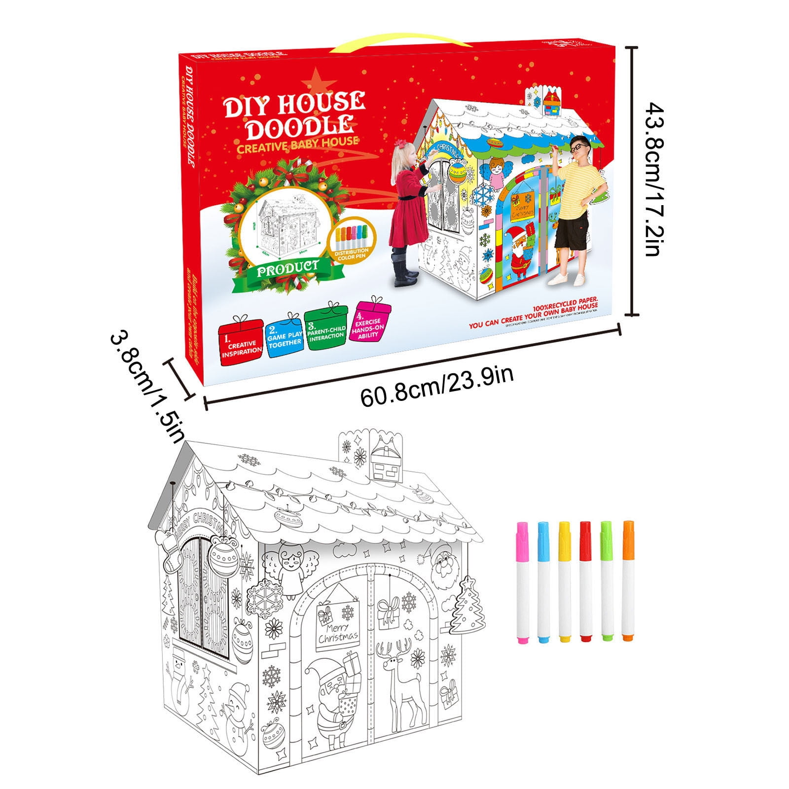 Customer reviews for Wmkox8yii Cardboard Coloring Gingerbread House for ...