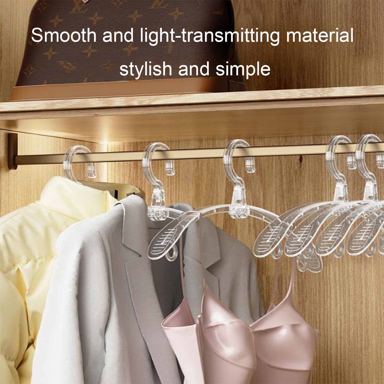 Wmkox8yii Clear Clothes Hangers,Bulk Plastic Hangers Crystal Cut ...