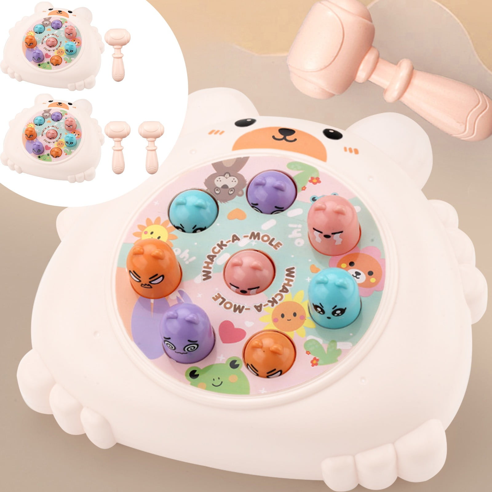 Wmkox8yii Whack A Mole Game Toys for Toddlers 1-3 Years,Cake Shape ...