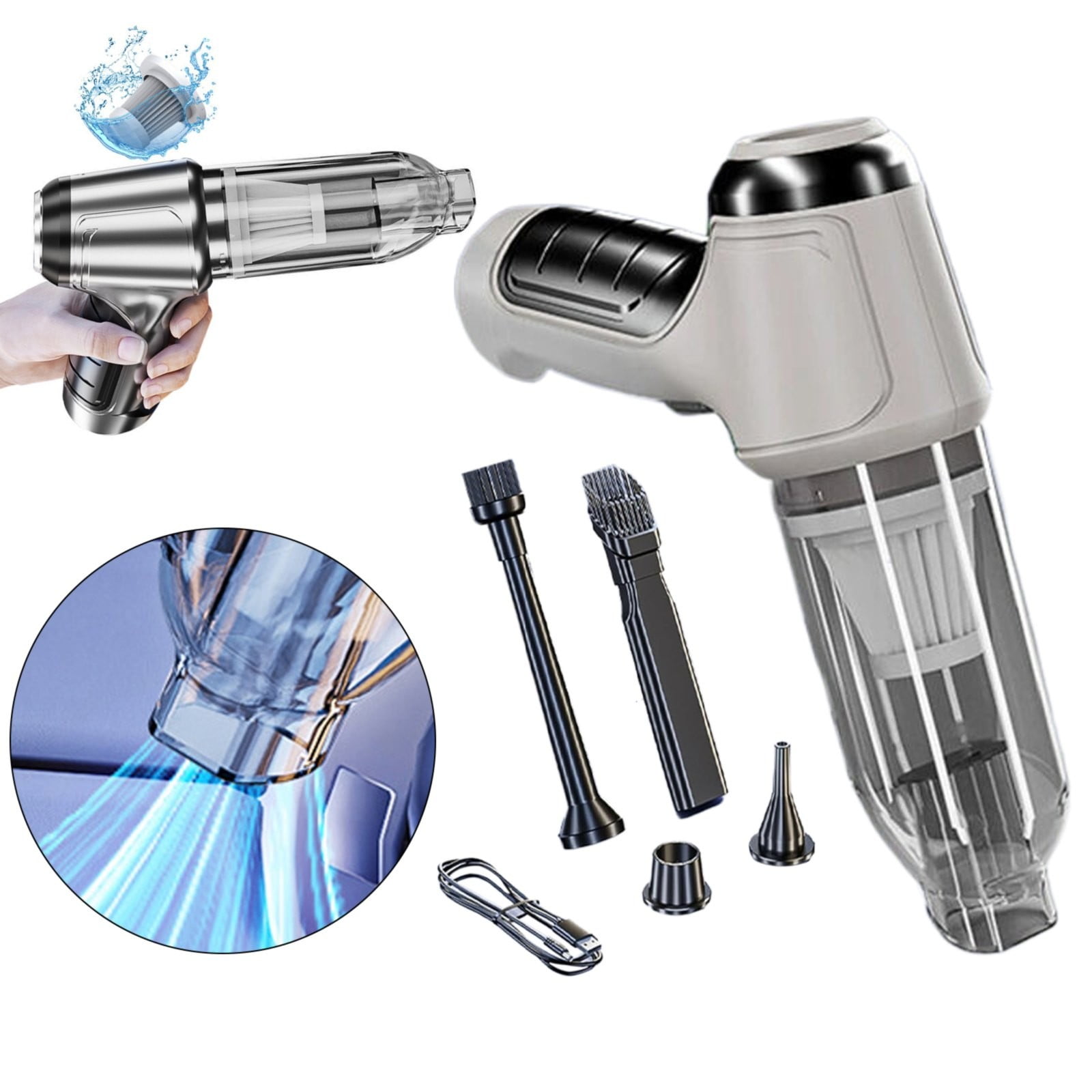 Wmmxey Car Vacuum Cordless Car Vacuum 12000Pa Powerful Car Detailing ...