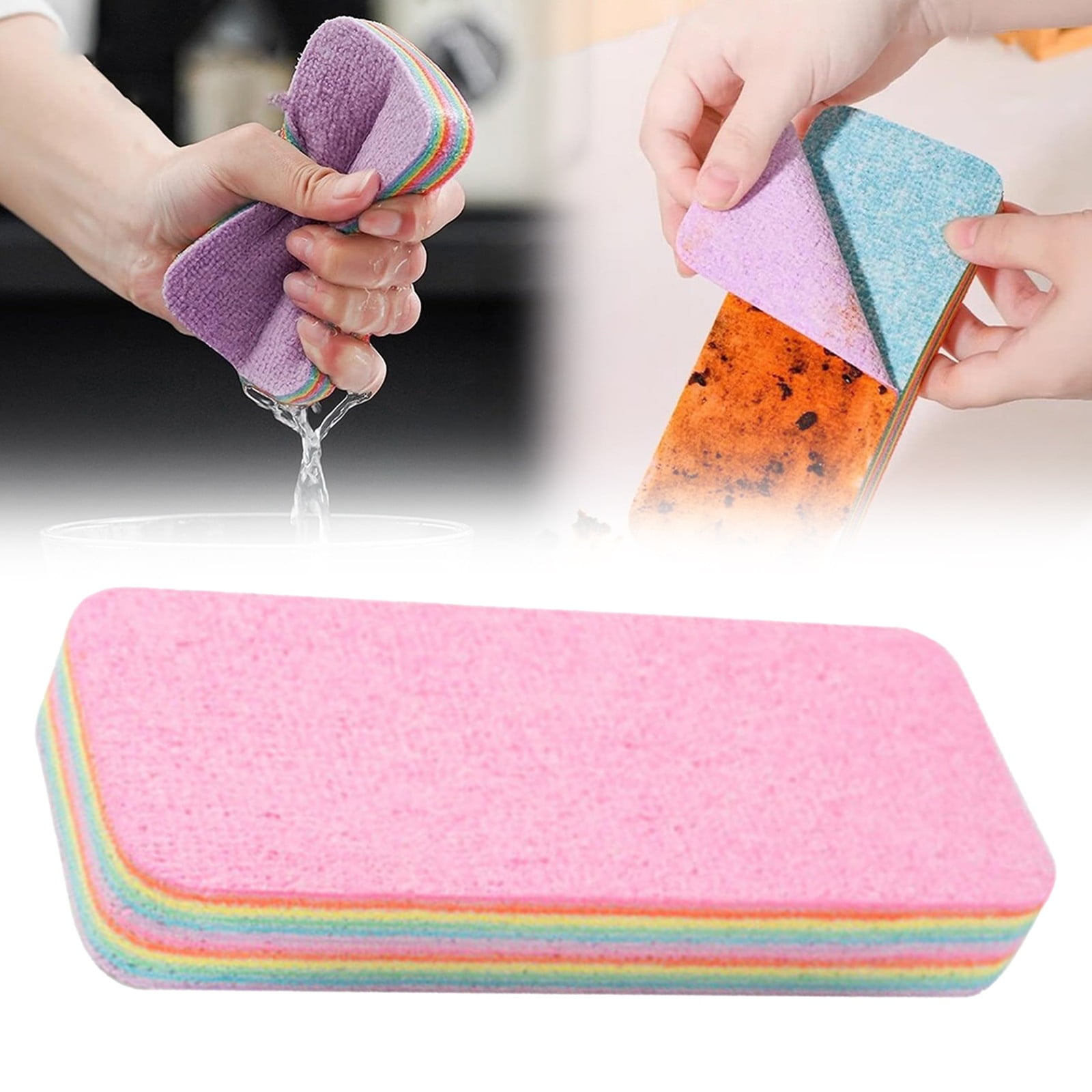 Wmmxey Microfiber Cleaning Sponge 17*7Cm Microfiber Cleaning Sponge 12 ...