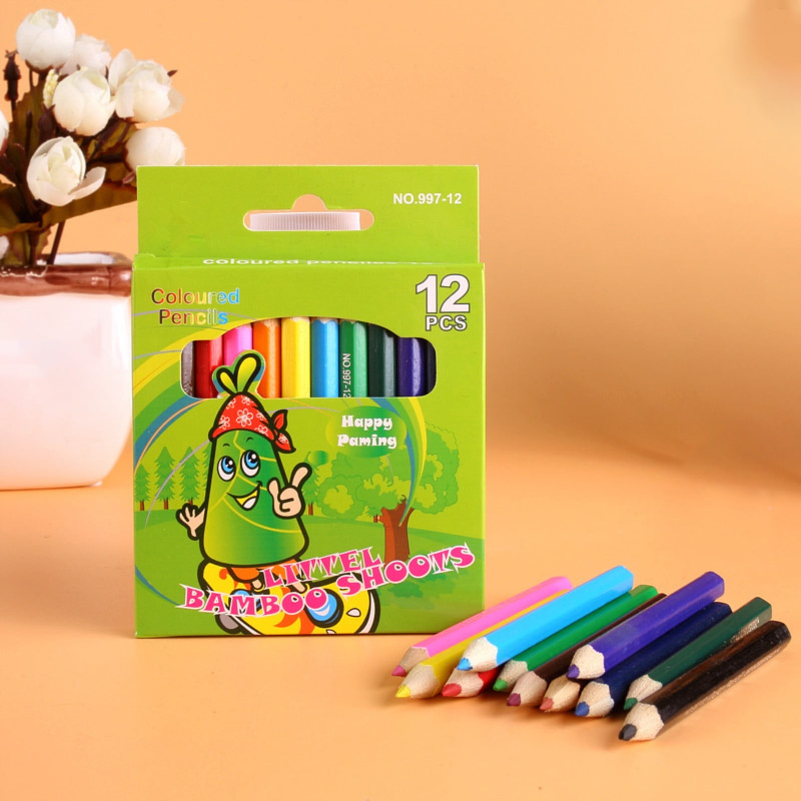 Wmmxey School Supplies Short Colored Pencils for Kids 12 Color Pencils ...