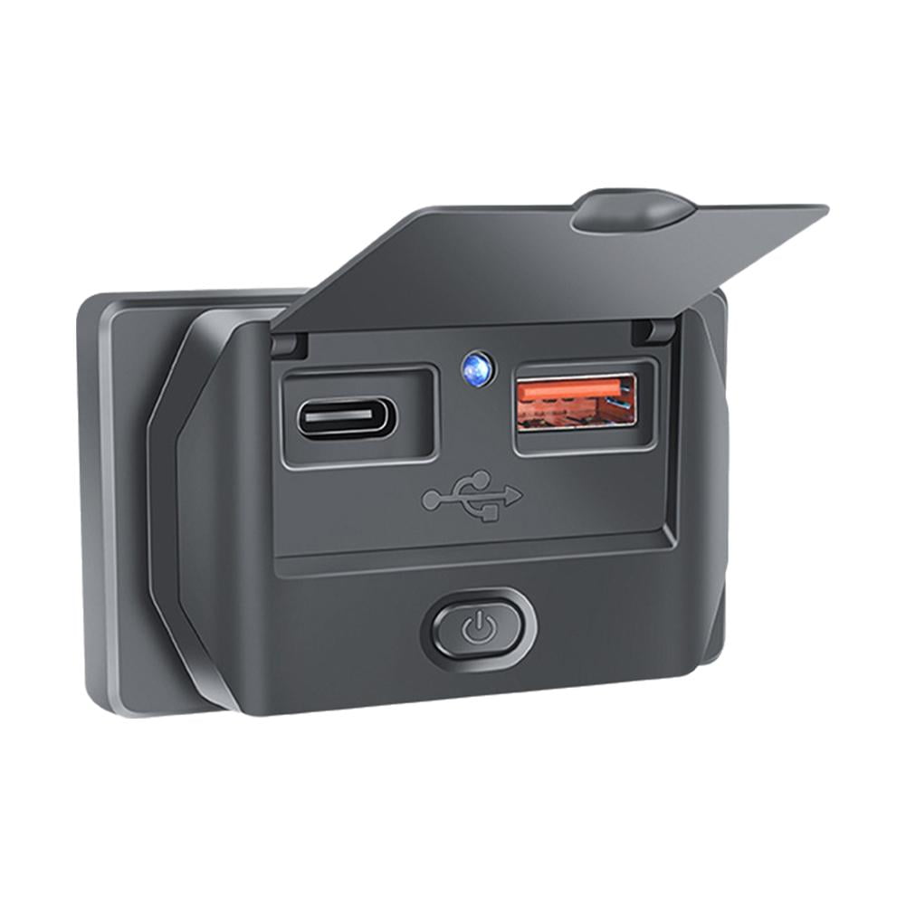 Wmool 12/24V USB C Outlet Panel Wall Mount Car Charger Socket with ...