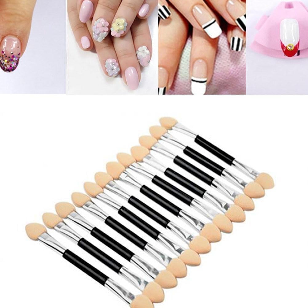 Wmool 12 x Double Ended Disposable Eye Shadow Sponge Applicators Brush ...