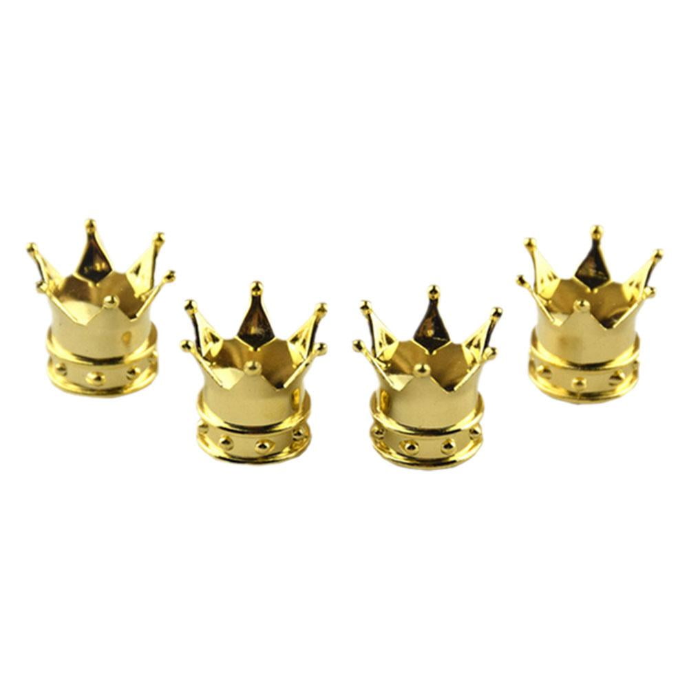 Wmool 4× Crown Style Car Tire AirValve #STEM# Screw * Covers Rims ...