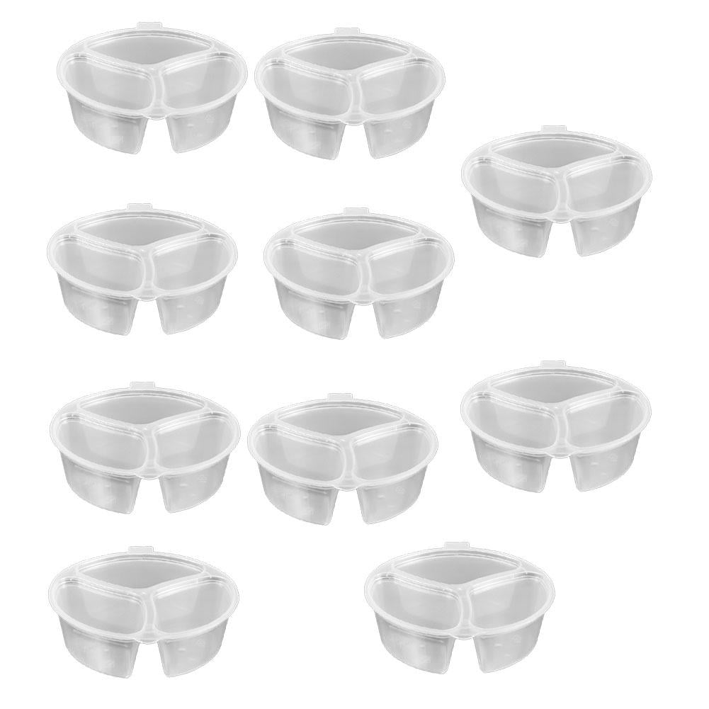 Wmool BBASILIYSD Double Compartment Condiment Containers with Lids ...