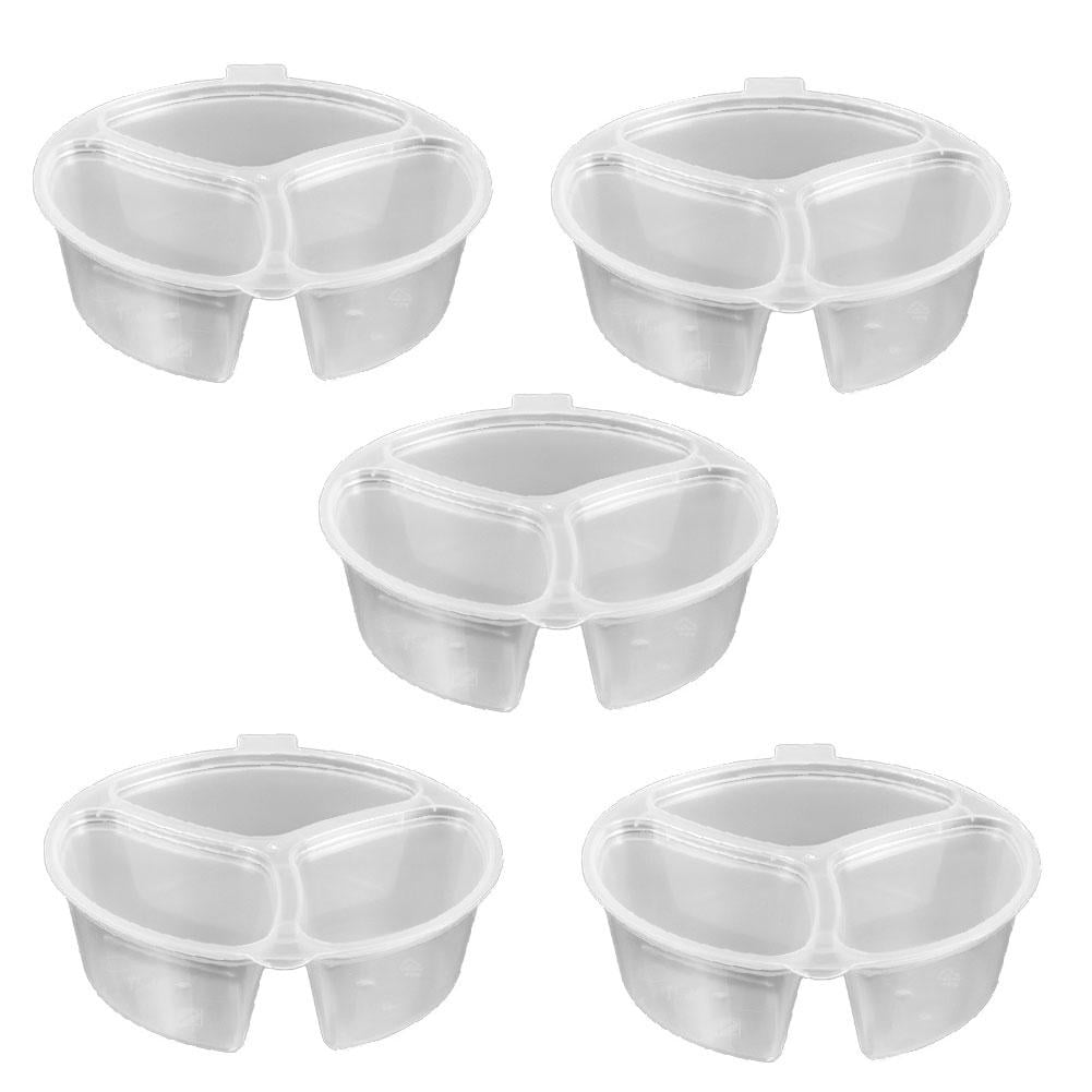 Wmool BBASILIYSD Double Compartment Condiment Containers with Lids ...