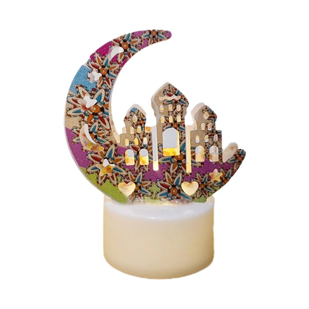 Wmool Candle Light Eid Mubarak Ramadan Decor Home Eid Al Muslim Islam ...