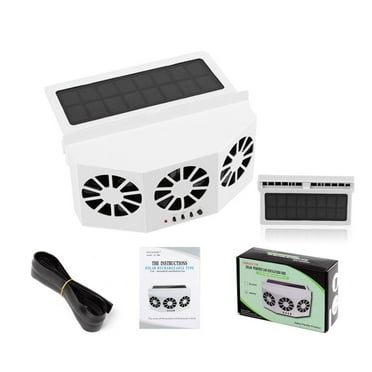 Jahy2Tech Solar Powered Vehicle Cooling Fan, Auto Window Air Vent ...