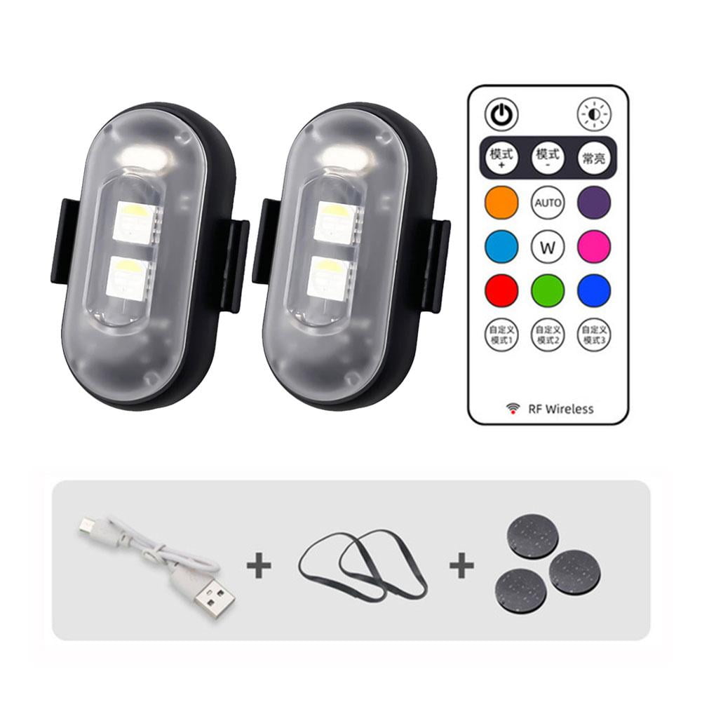 Wmool Car LED Ambient Lights,Rechargeable Car Flashing Lights,Remote ...