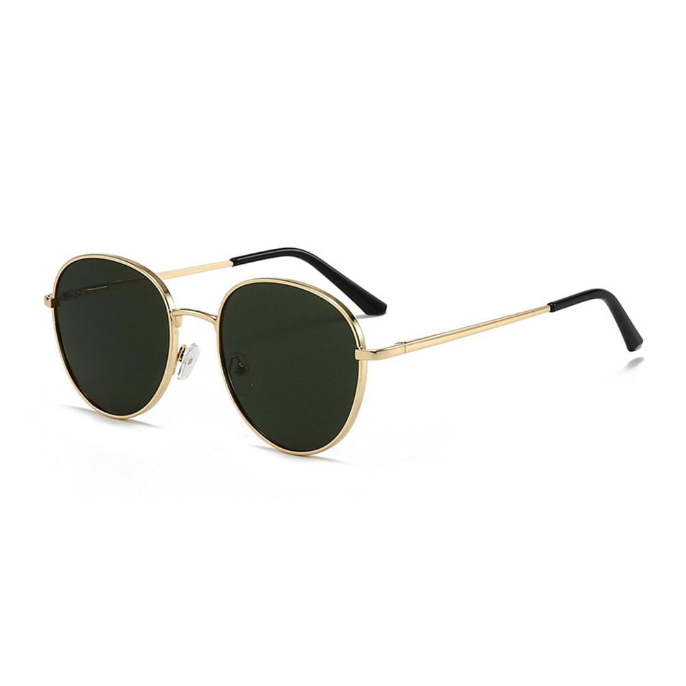 Wmool Classic Round Sunglasses For Women and Men Retro Oval Sun Glasses ...