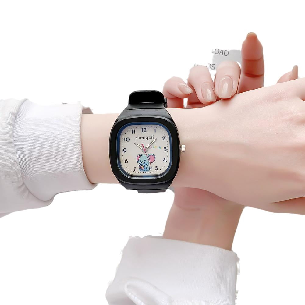 Wmool Cute Eleant Square Watch Sile Watch Band Kids Watch isex Lot V5 ...