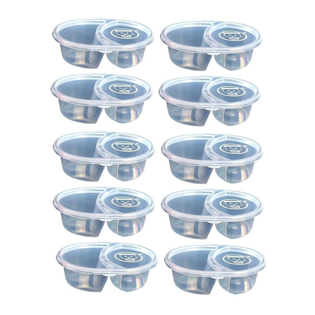 Wmool Disposable Two-grid and Thr-grid Dip Sauce Box~ - Walmart.com