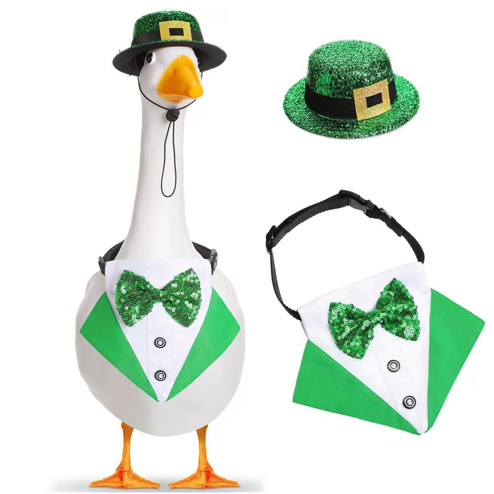 Wmool Easter Goose Outfit,Easter Lawn Porch Goose Clothes with Bny Hat ...