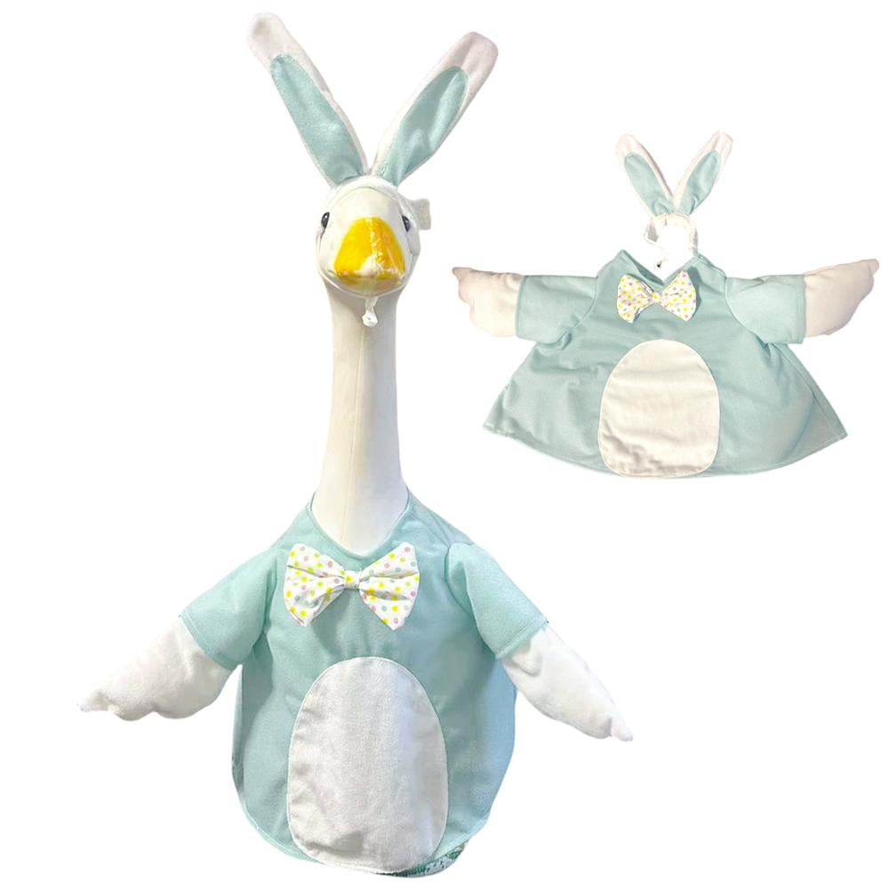 Wmool Easter Goose Outfit,Easter Lawn Porch Goose Clothes with Bny Hat ...