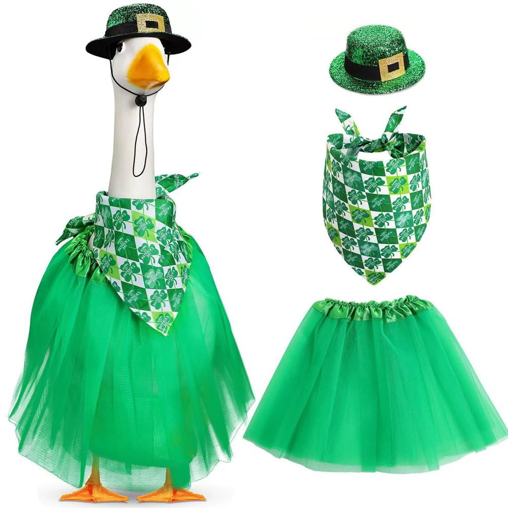 Wmool Easter Goose Outfit,Easter Lawn Porch Goose Clothes with Bny Hat ...