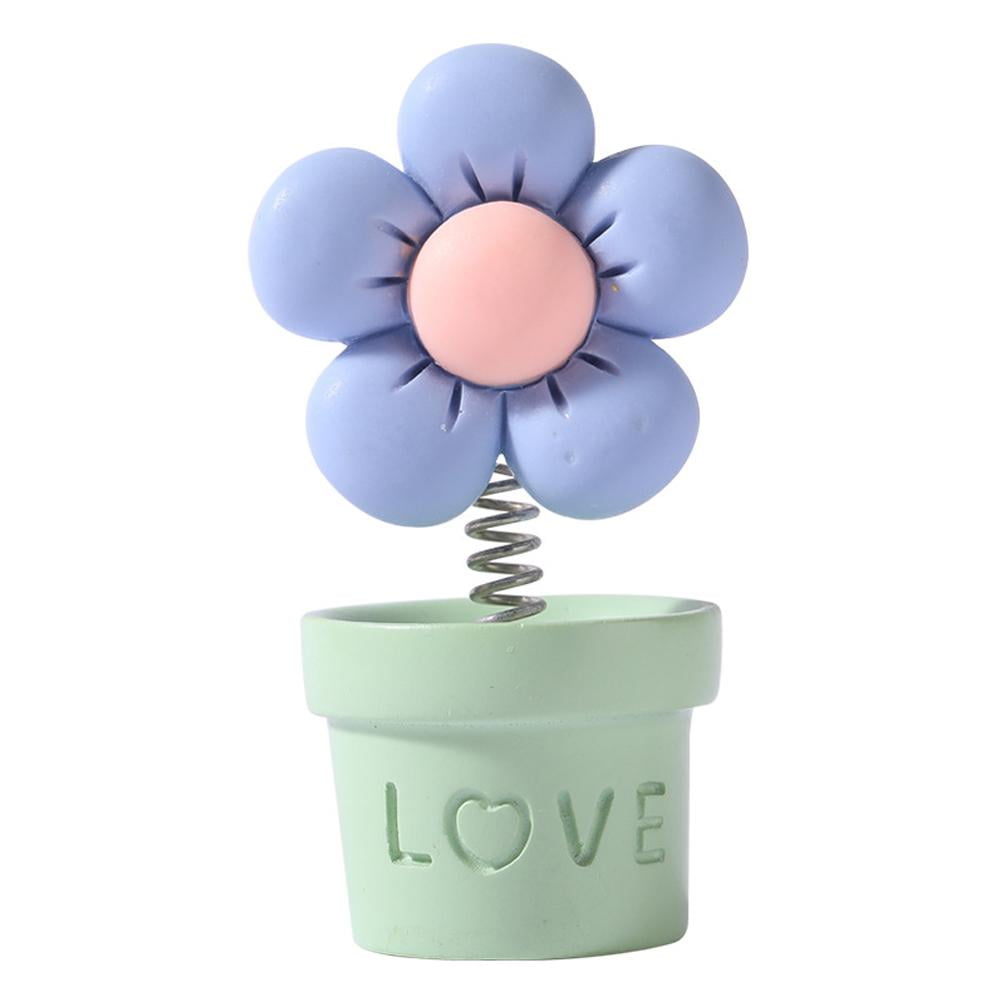 Wmool Fresh Small Flower Pot for Car Accessories Healing Series Cute ...