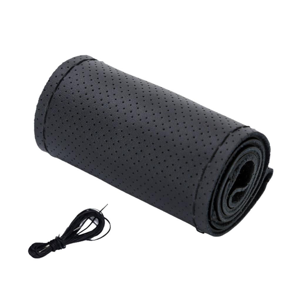 Wmool Geine Leather Car String Whl Cover DIY Stitch For 15"/15 -Au. On ...