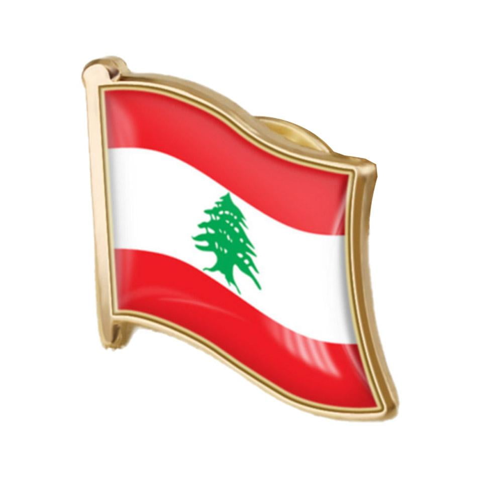 Wmool Lebanese Flag Lapel Pins, Aluminum Alloy Lebanese Flag Flag Pins ...