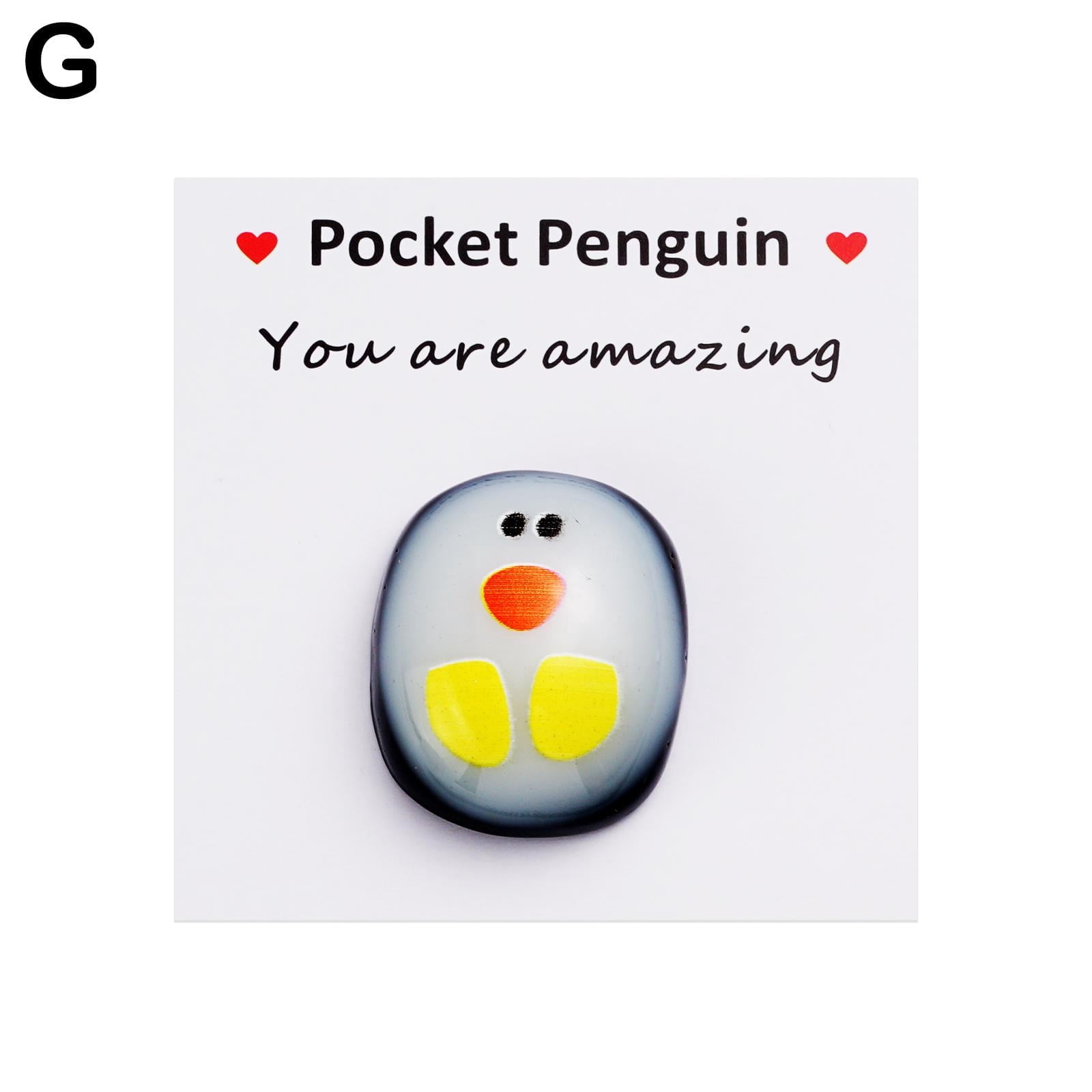 Wmool A Little Poet Penguin Hug Grting Cards,Mini Animal Poet Hug ...