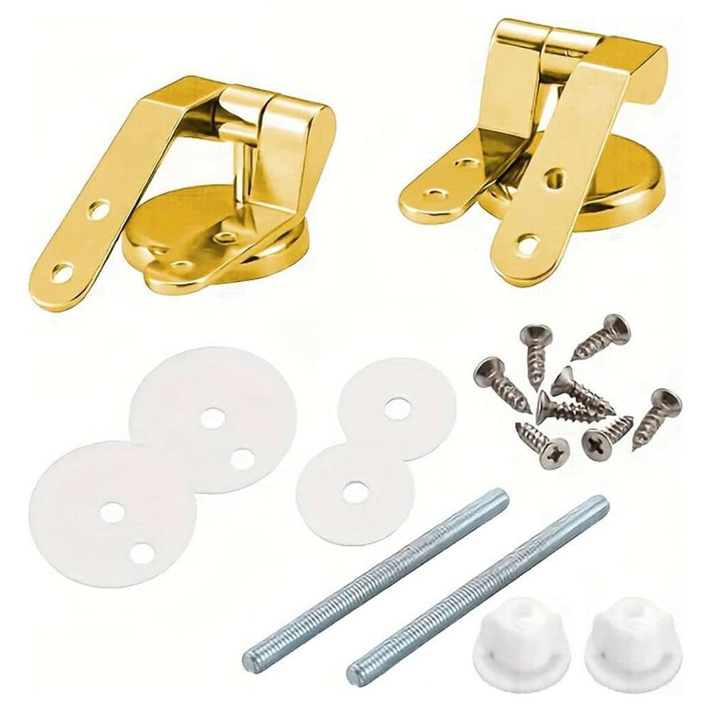 Wmool Long Lasting Gold Replacement Toilet Hinges with Tight Adjustable ...