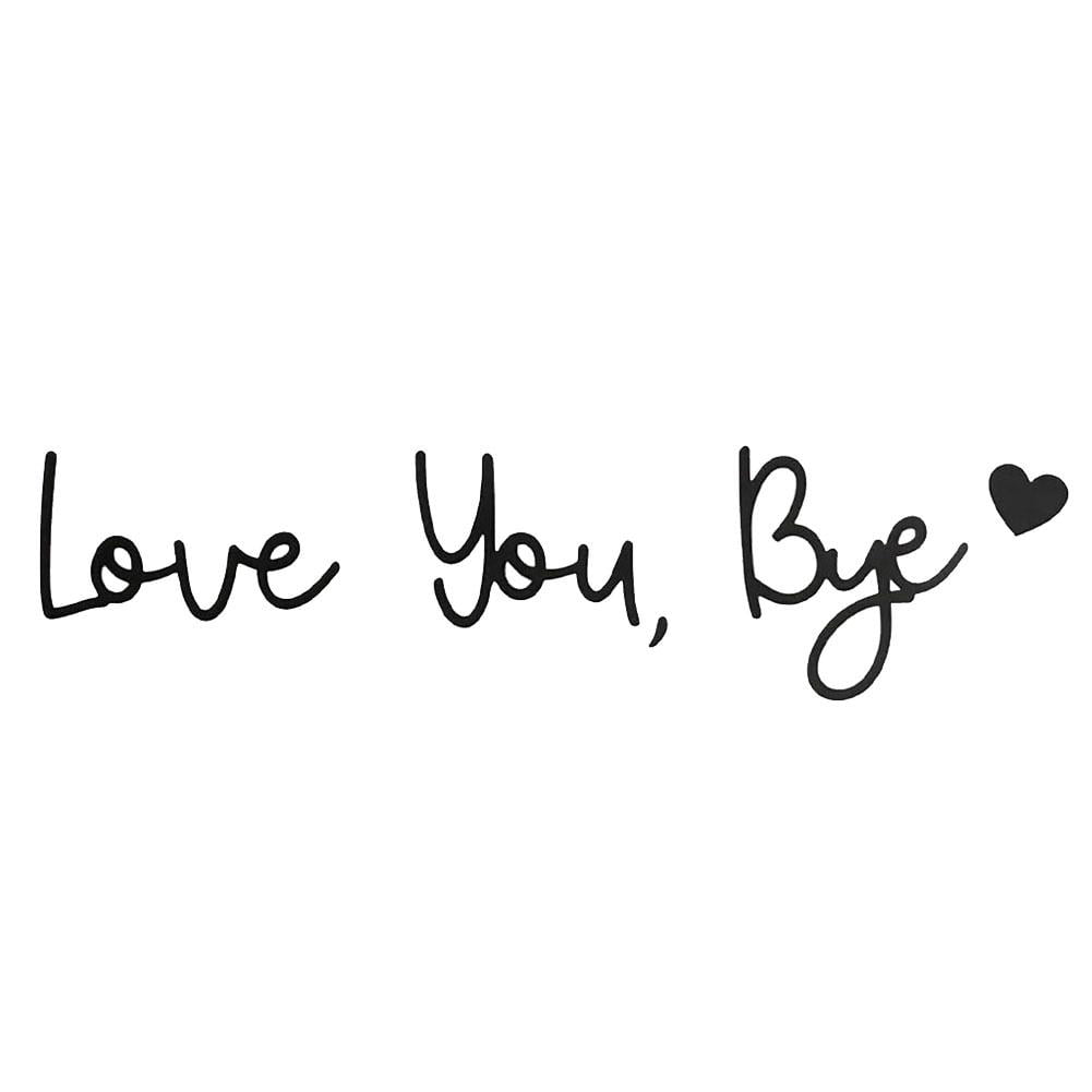 Wmool Love You Bye Wood Sign Decor, Wood Entryway Decor Door Topper ...