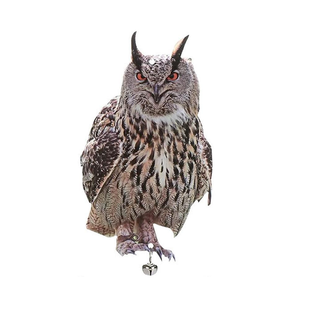 Wmool Realistic Owl Decoy w/Sound Keep Birds AwayOutdoor Garden Bird ...