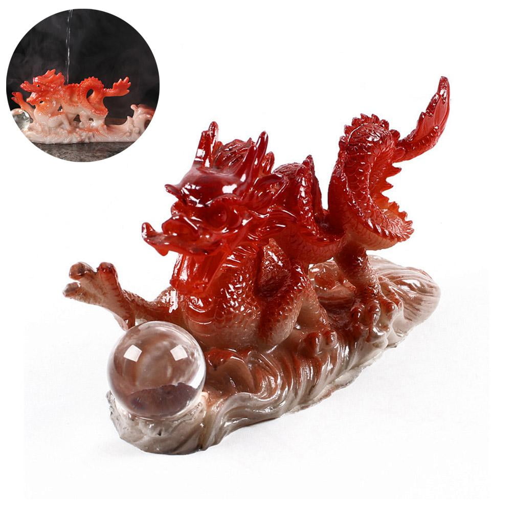 Wmool Resin Dragon Statue New Year Figurine Chinese Fengshui Sculpture ...