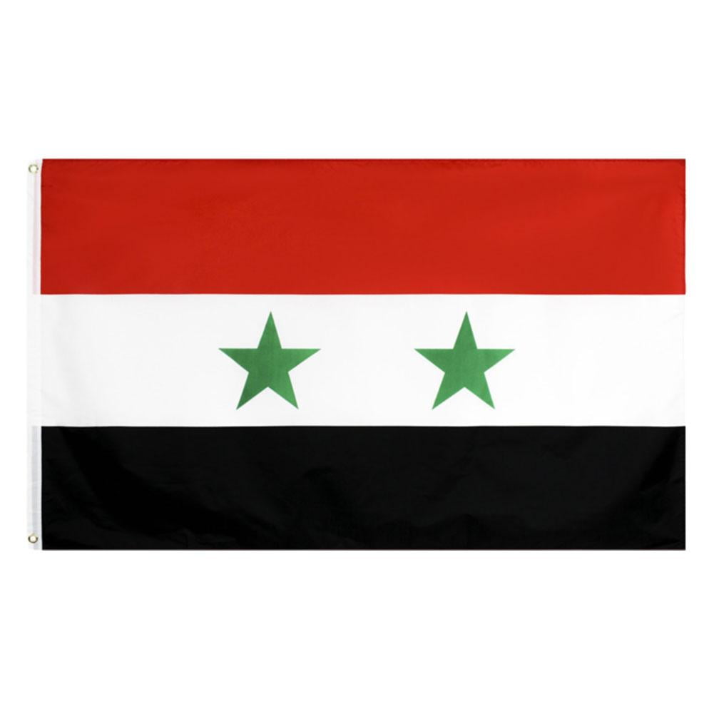 Wmool SYRIA FLAG 5' x 3' Flag Syrian National Flags 2 Stars NICE ...