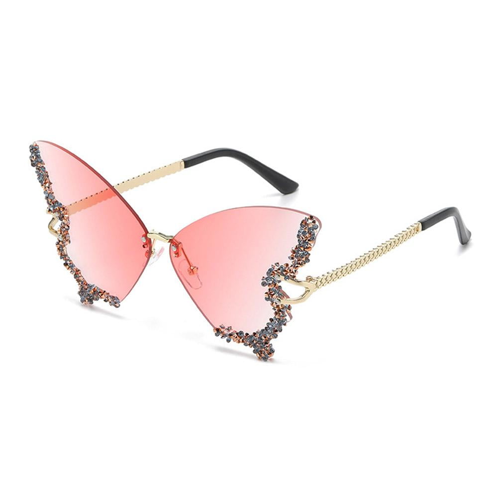 Wmool Women Diamond Butterfly Sglasses Framel Eyewear Bloing Slight ...