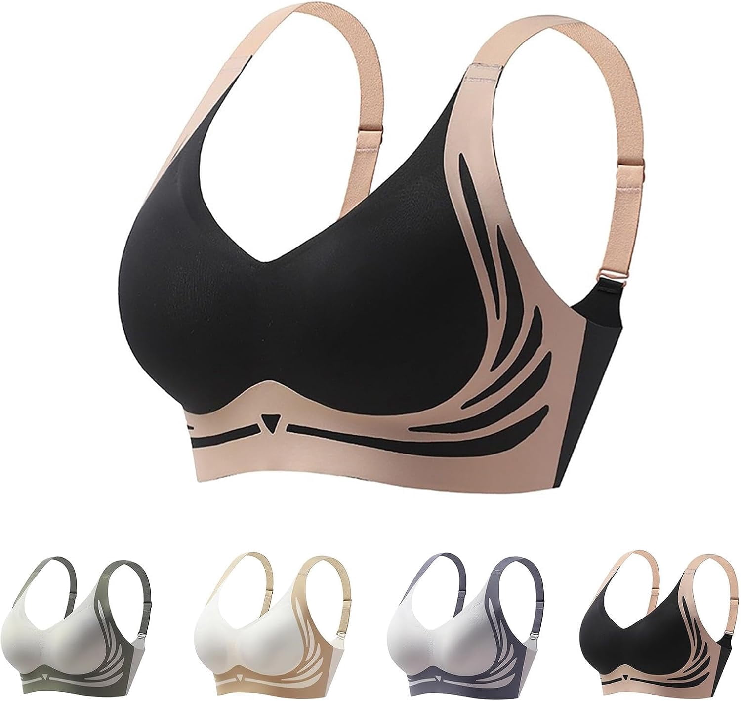 Wmstyilst Lushftiting Powerful Push-Up Seamless Bra,Wmstyilst Lush ...