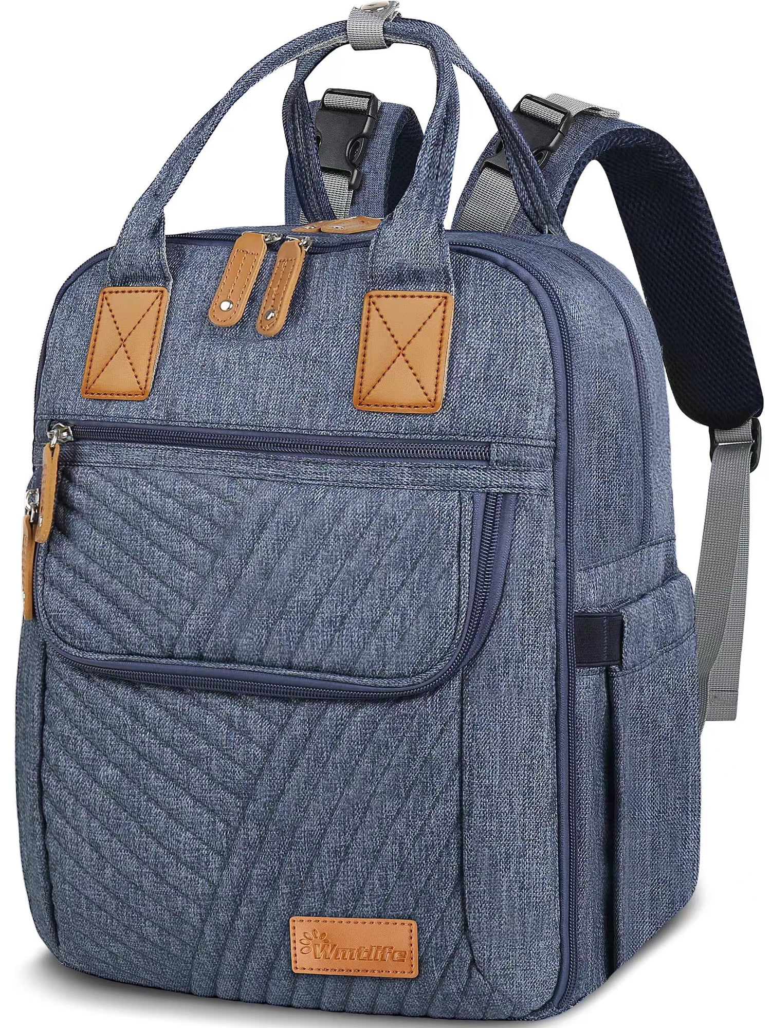 Wmtlife Big Waterproof Diaper Bag Backpack, Mommy & Daddy Baby Bag with ...