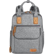 BB Gear Backpack Diaper Bag with Adjustable Shoulder Strap, Gray ...