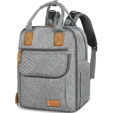 BB Gear Backpack Diaper Bag with Adjustable Shoulder Strap, Gray ...