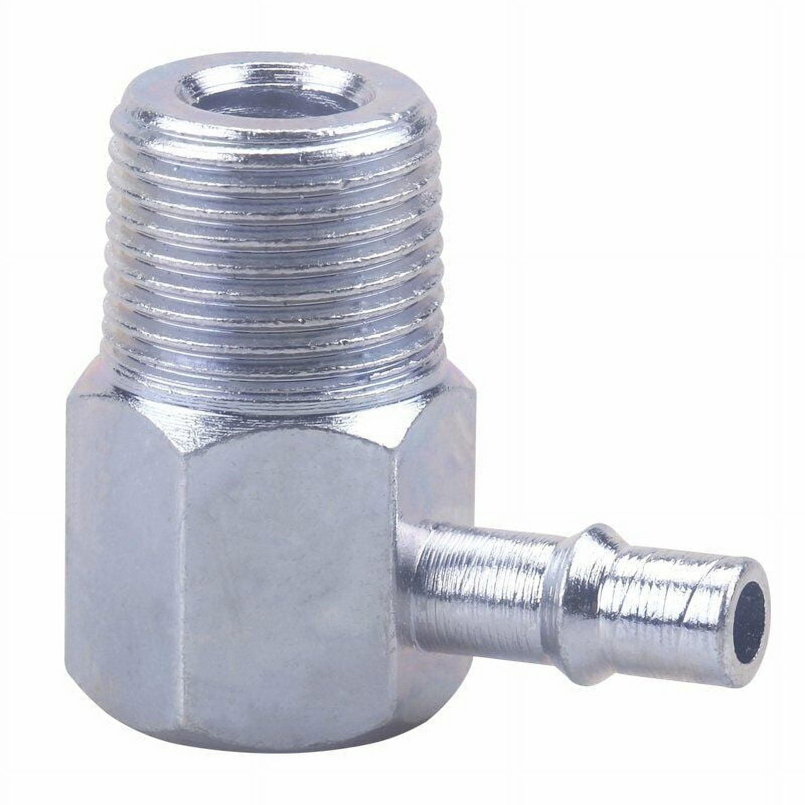 WnSEu Chrome Aluminum 90 Degree Intake Manifold Vacuum Fitting 3/8" NPT ...