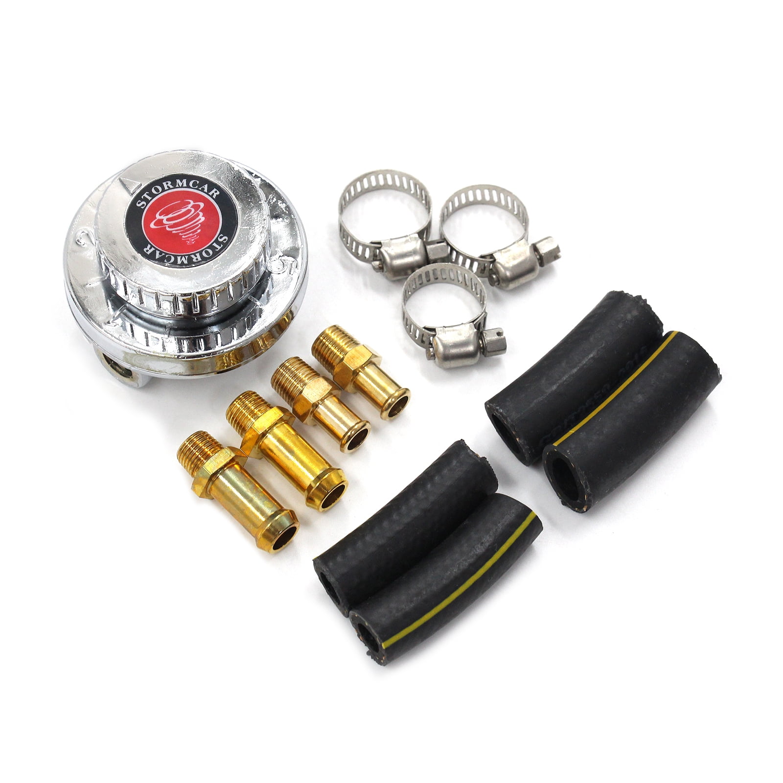 WnSEu Universal Metal Adjutable Fuel Pressure Regulator Kit Carburettor ...