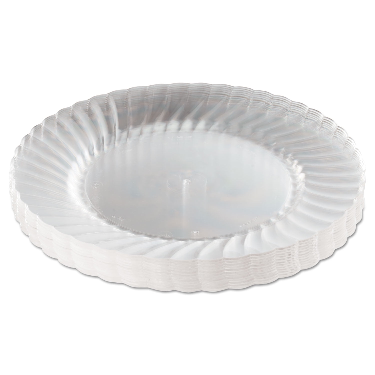 Wna Classicware Plastic Plates, 9" Dia., Clear, 12 Plates/pack, 15 ...