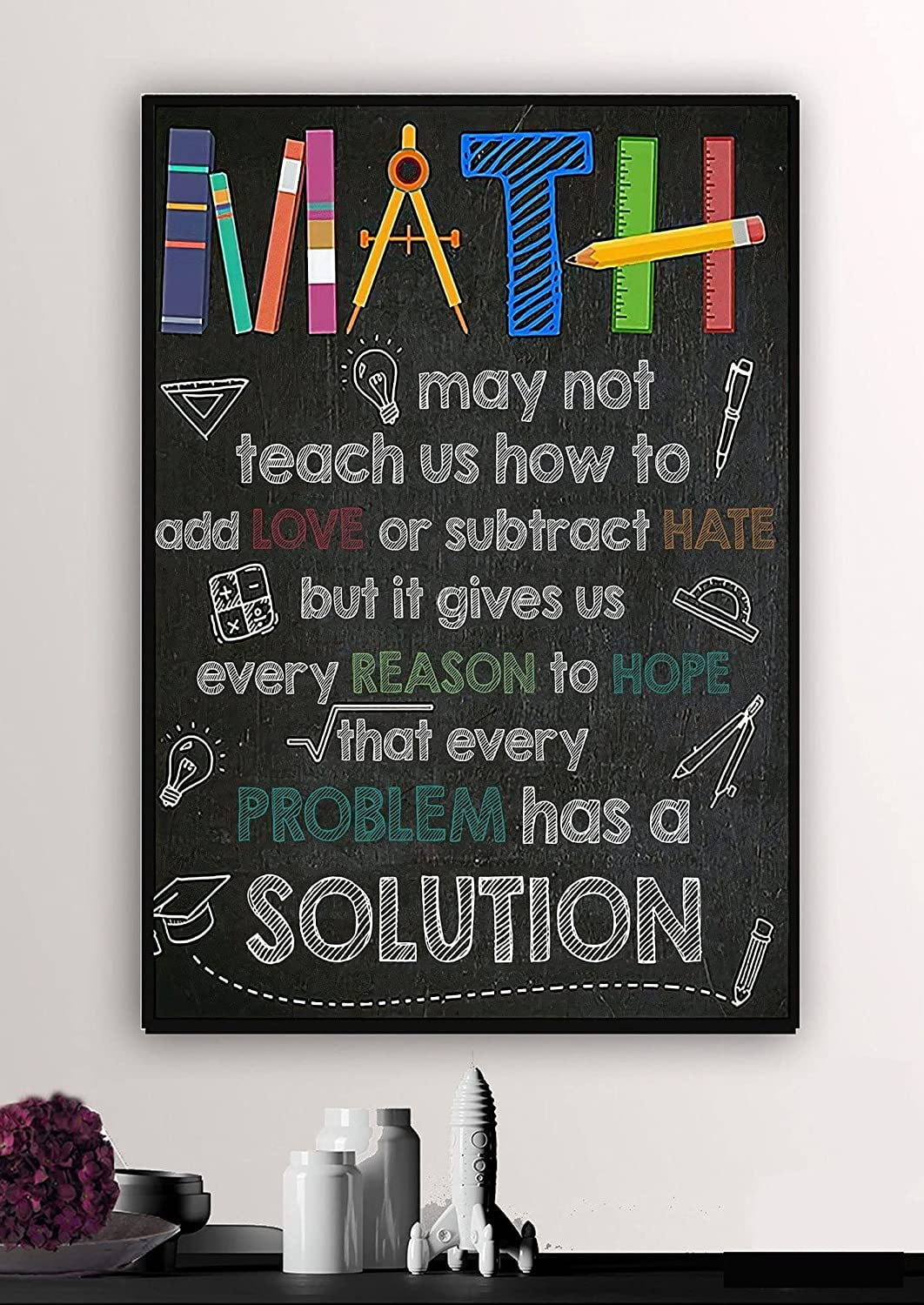 Wnnyof Retro Metal Tin Sign 8 X 12 Inches Math Math Teachers Back to ...