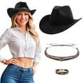 WoWstyle Cowboy Hat for Adult Men Women Cowgirl Hat with Adjustable ...