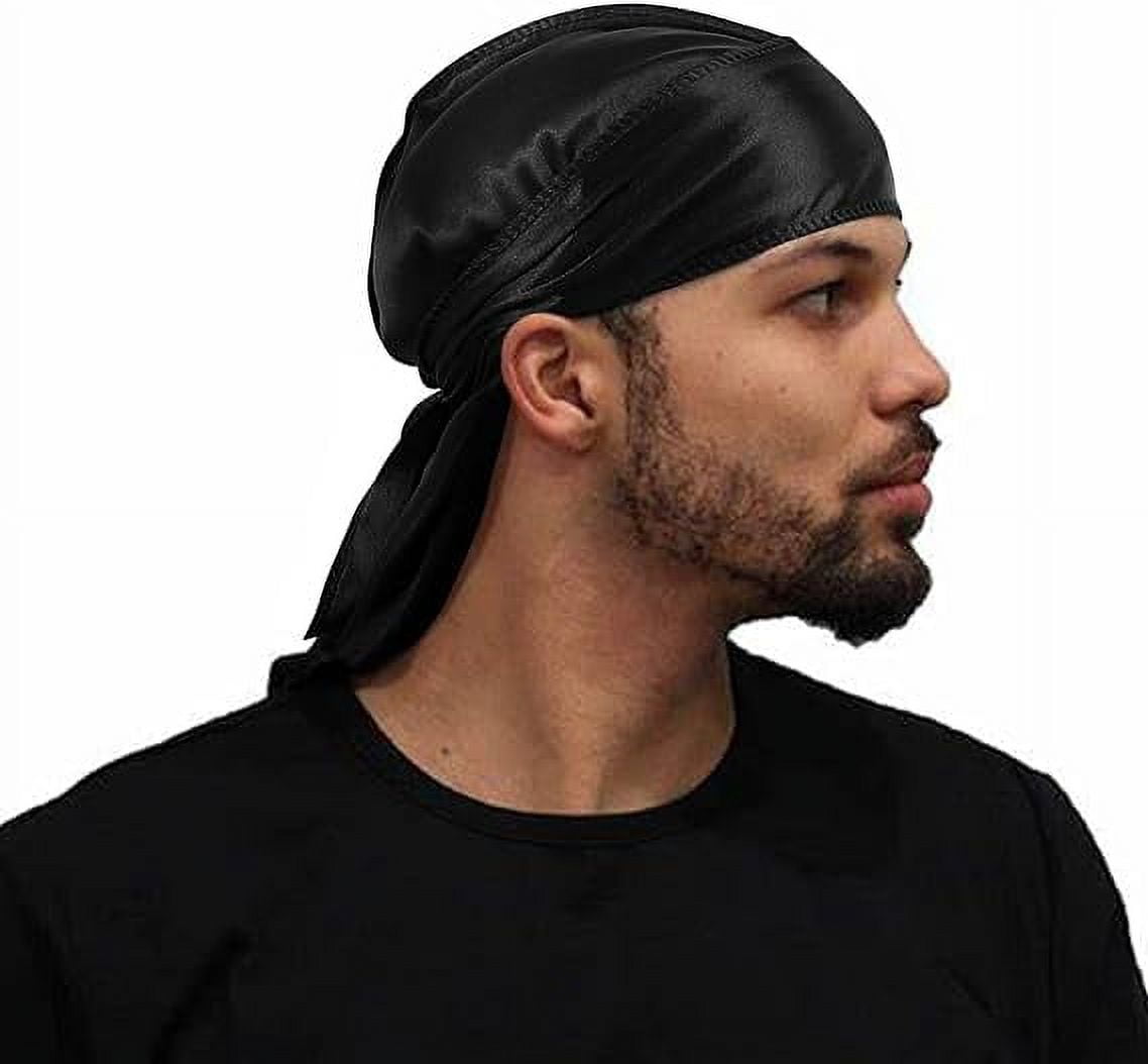 Wowstyle Silk Durag For Men Women Solid Satin Doo Rags Beanie 360 Wave