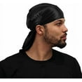 WoWstyle Silk Durag For Men Women Solid Satin Doo Rags Beanie 360 Wave ...
