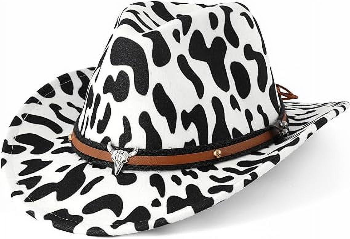 WoWstyle Unisex Western Cowboy Hat Faux Fur Felt Cowgirl Hats American ...