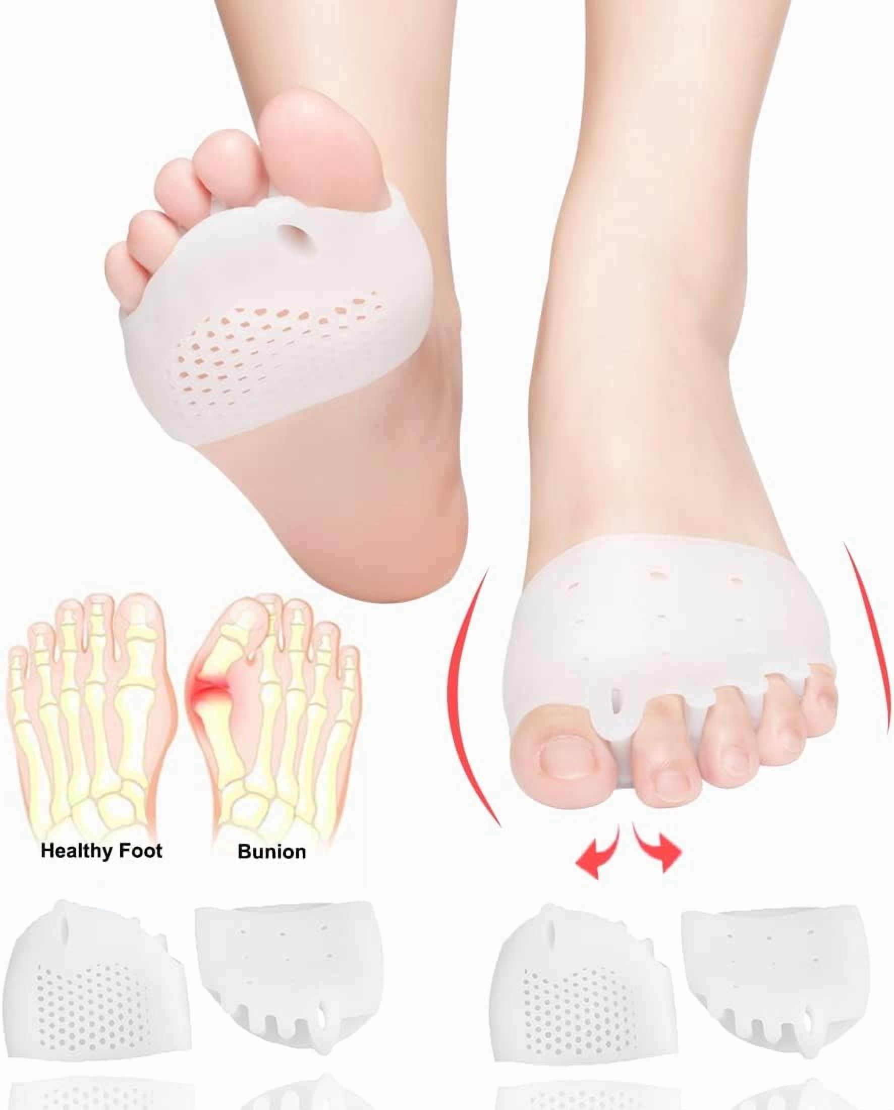 Woaeety Metatarsal Pads (2 Pairs), Soft & Durable Ball of Foot Cushions ...