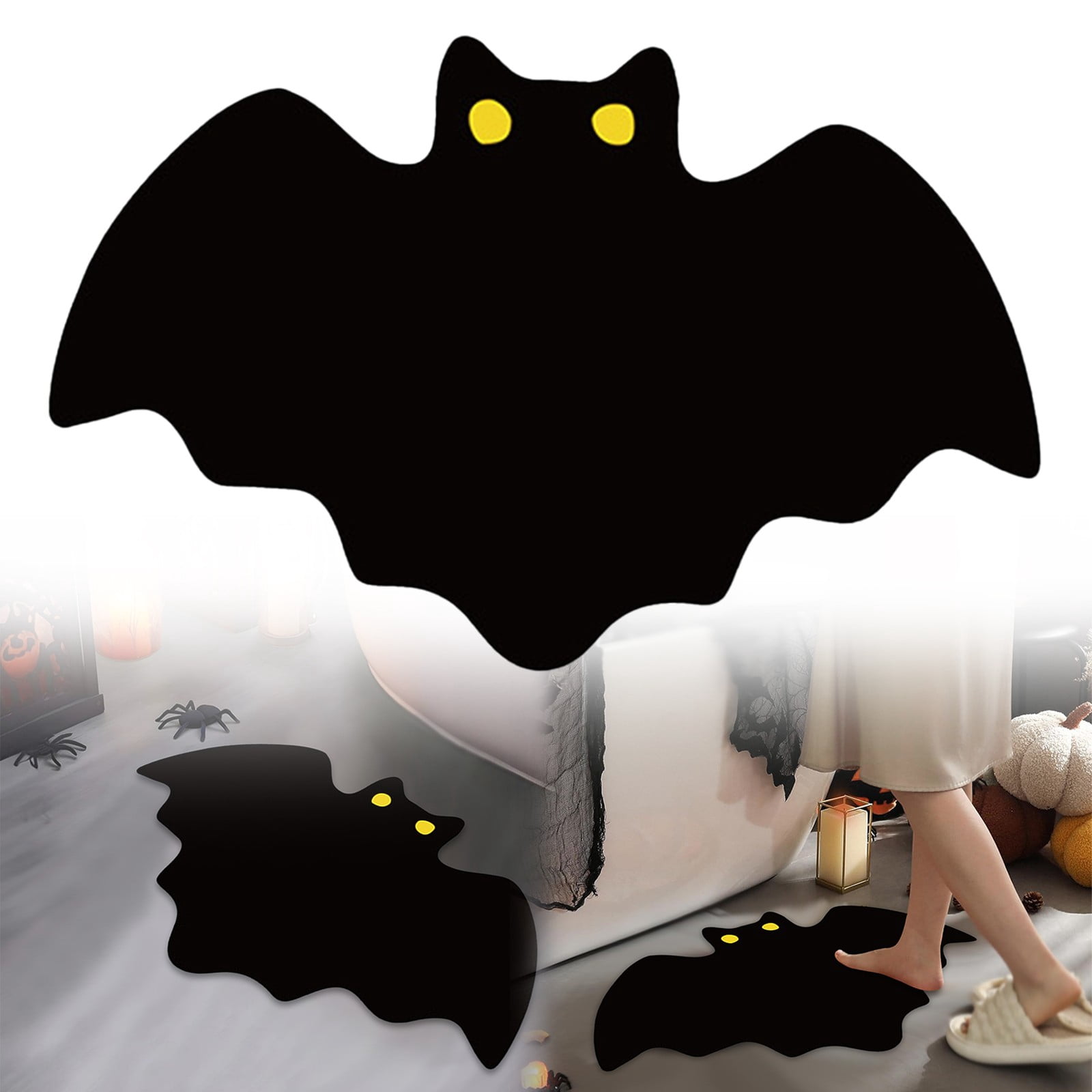 Woahu Halloween Themed Carpet,Bat Door Mat,Truedays Halloween Decor Mat ...