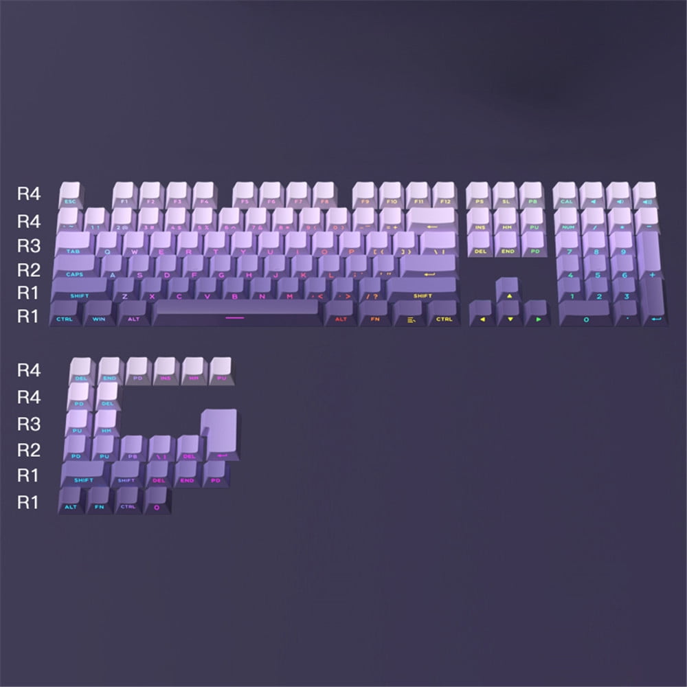 Wob Rainy75 Keycaps 133 Keys Gradient PBT DYE SUB Key Caps Cherry ...